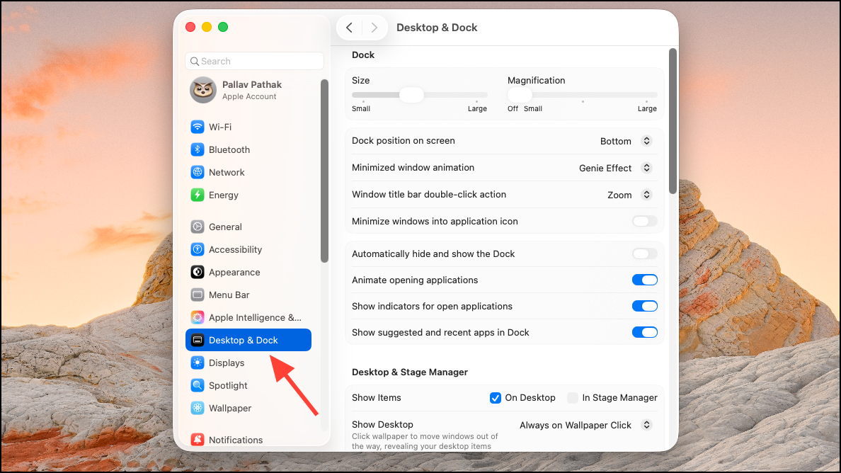 Adjust Recent Apps Display in the Dock on macOS 26 Tahoe