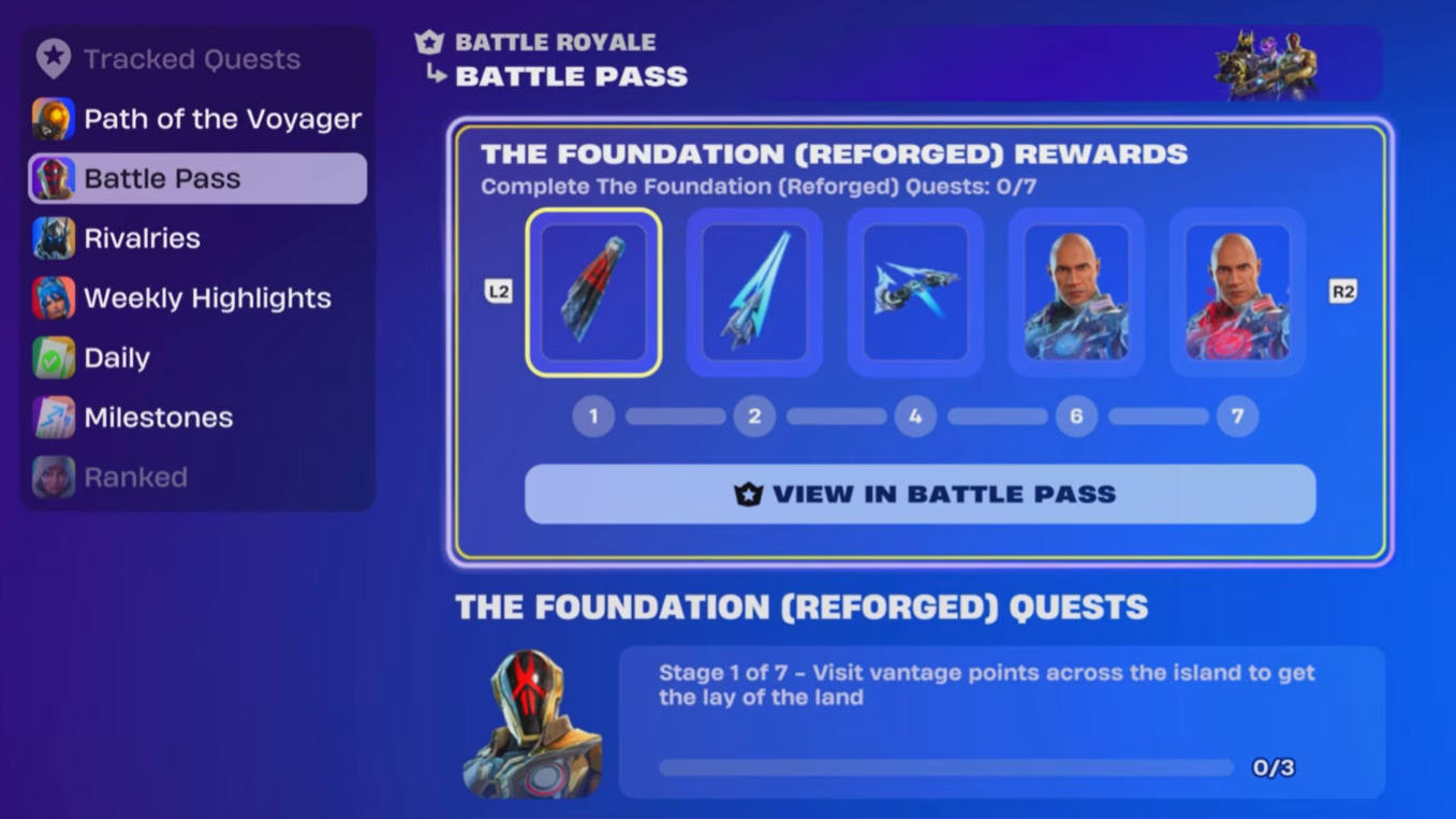 Fortnite Chapter 7 Season 2: Every Weekly, Story, and Battle Pass Quest