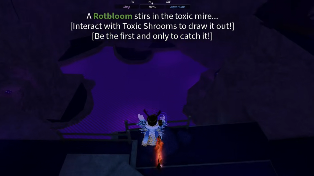 Rotbloom spawn requirements in Fisch and how the catch works