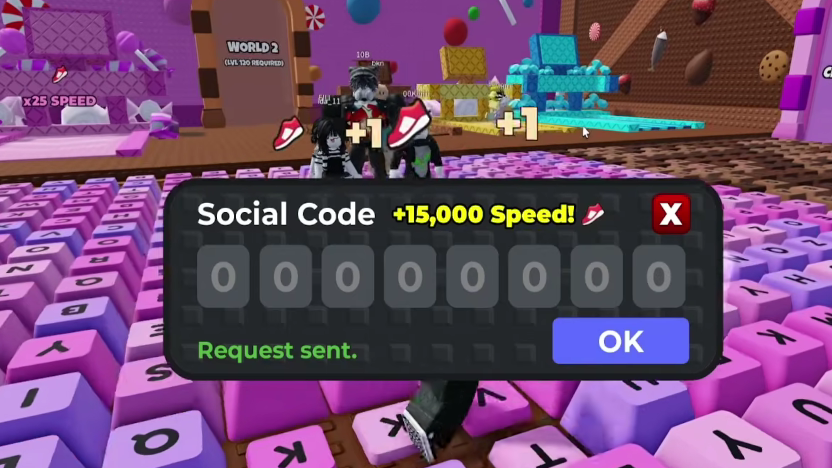 How to get the Social Code in +1 Speed Keyboard Escape (Roblox)