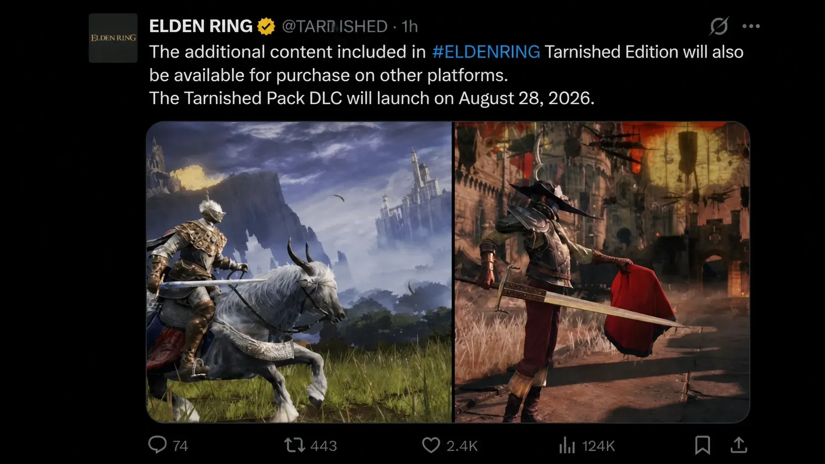 Elden Ring Tarnished Edition Hits Switch 2 on August 28 (2026)
