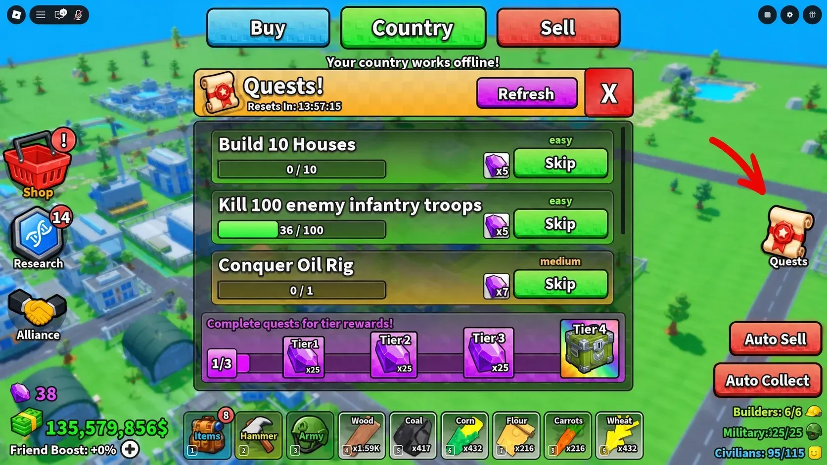 Every Mini War Quest and Gem Reward Explained (Roblox)