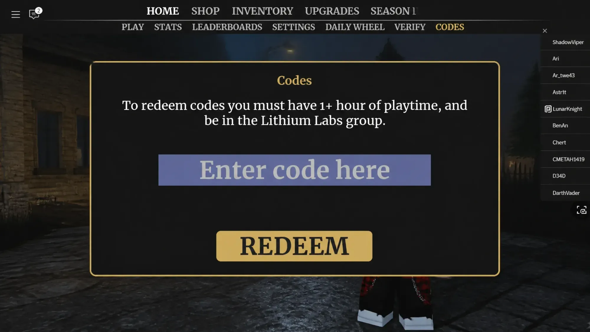 SPECTER Codes (June 2026)