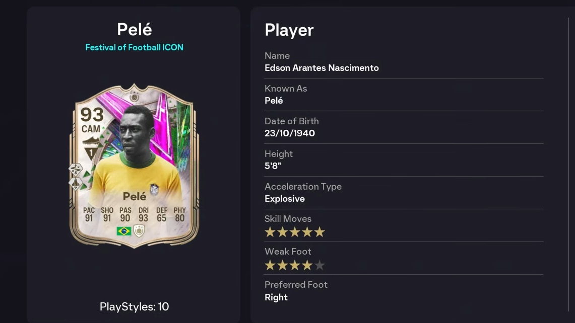 Festival of Football Icon Pelé in FC 26: How to Unlock the 96-Rated Card