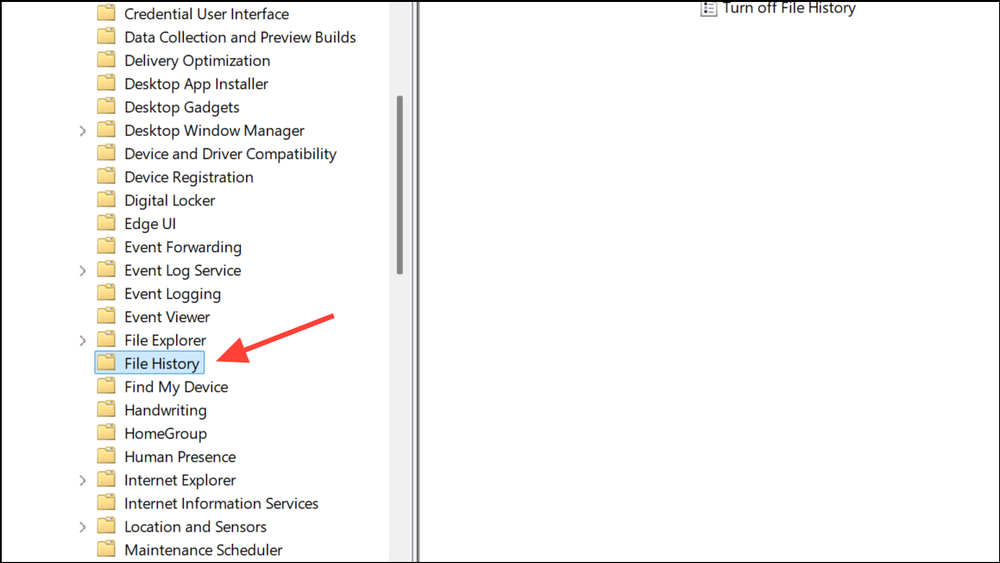 Turn Off File History in Windows 11