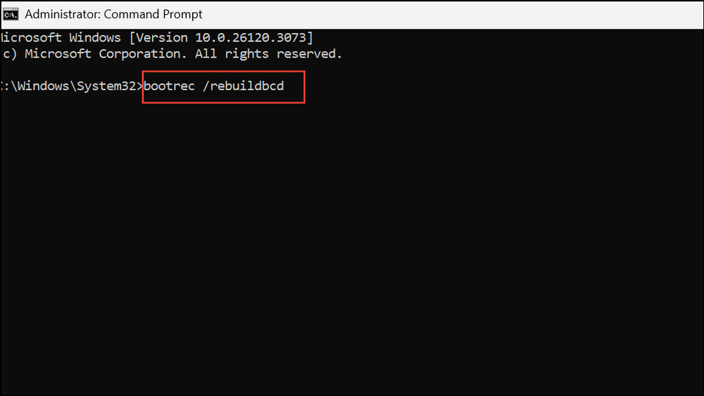 Rebuild Boot Configuration Data (BCD) File in Windows 11