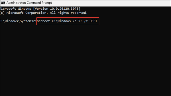 Rebuild Boot Configuration Data (BCD) File in Windows 11