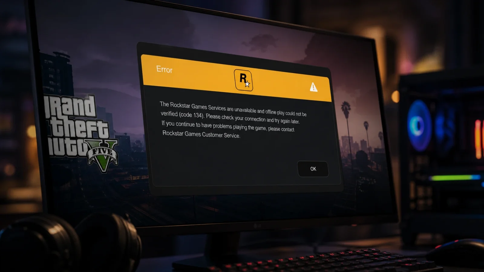 GTA V Error Code 134 on Windows: How to Get Back Online