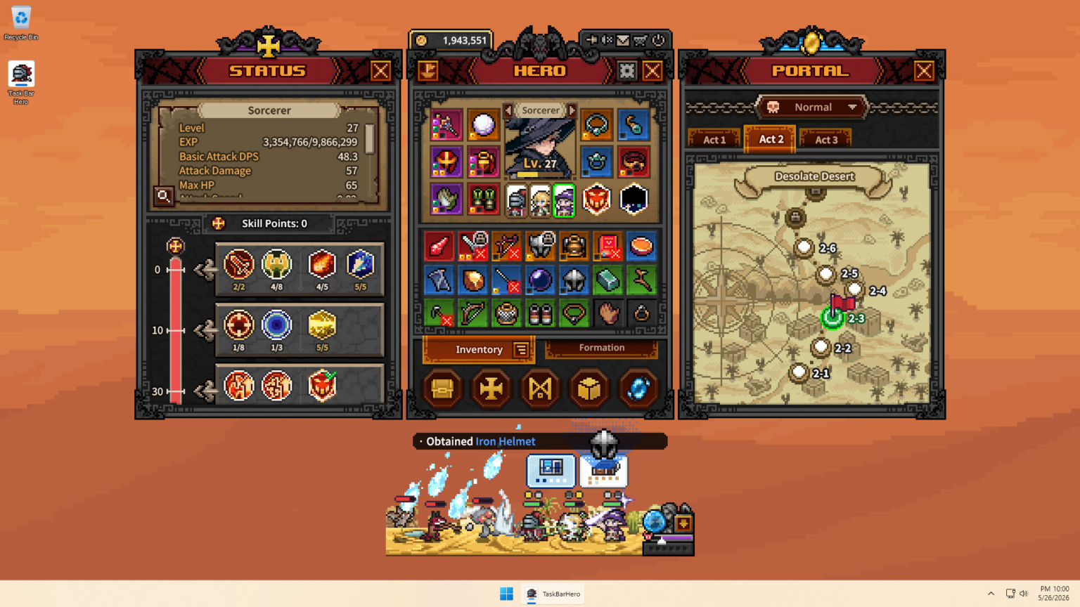 TBH: Task Bar Hero Slayer Build – Axe, Crit, and Kill Momentum