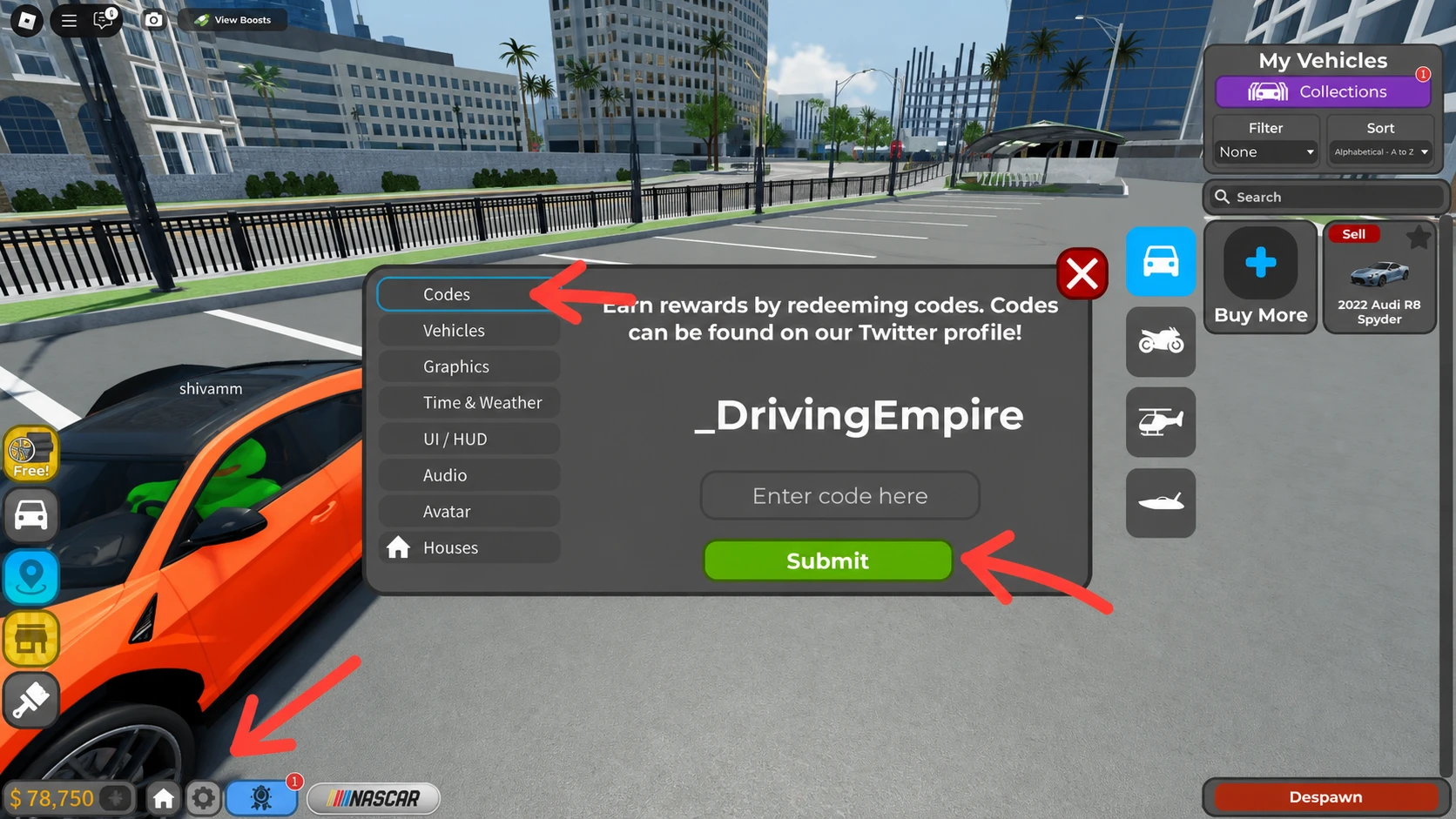 Driving Empire Codes (June 2026)