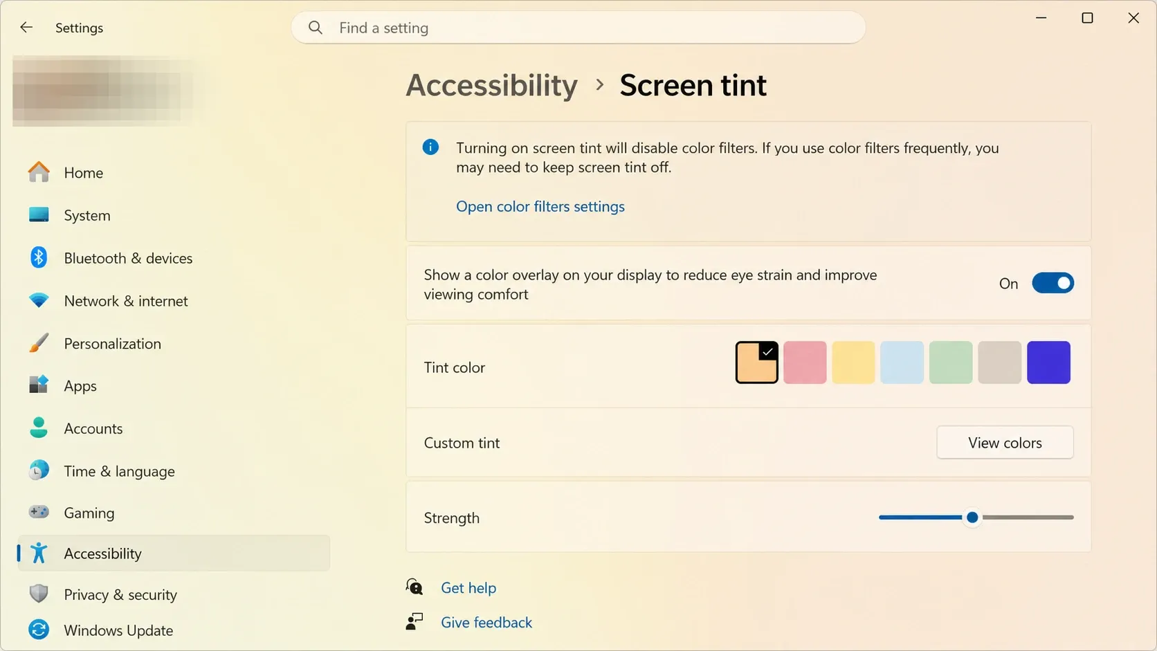 Windows 11 26H1 Insider builds add Screen Tint and faster app launches