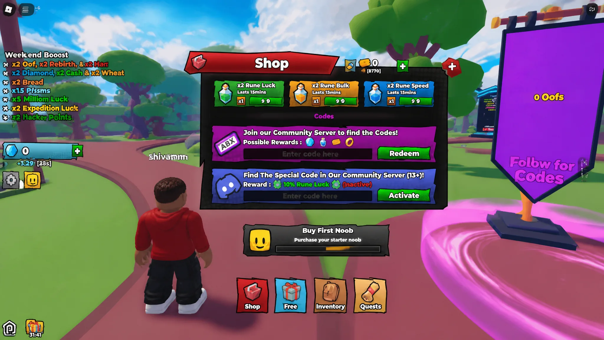 Noob Incremental Codes (June 2026)