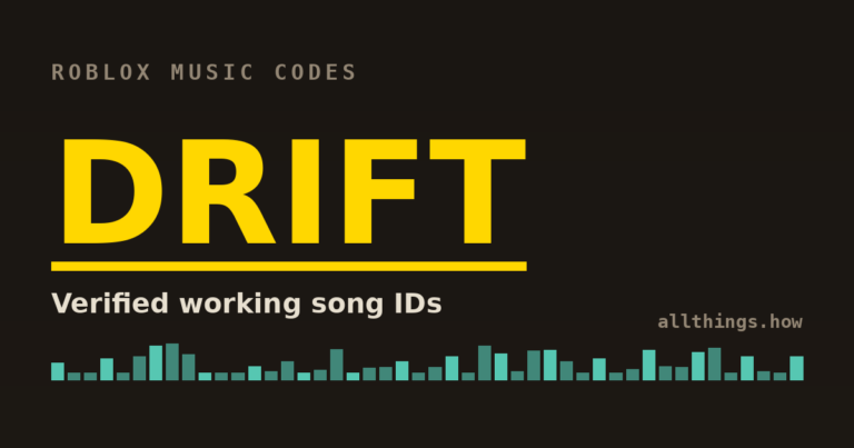 Roblox Drift Music ID Codes (2026)