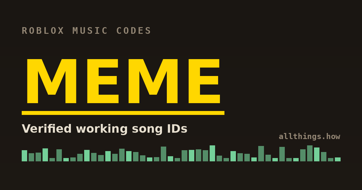 Roblox Meme Music ID Codes (2026)