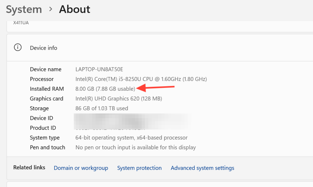 Fix Usable RAM Less Than Installed in Windows 11