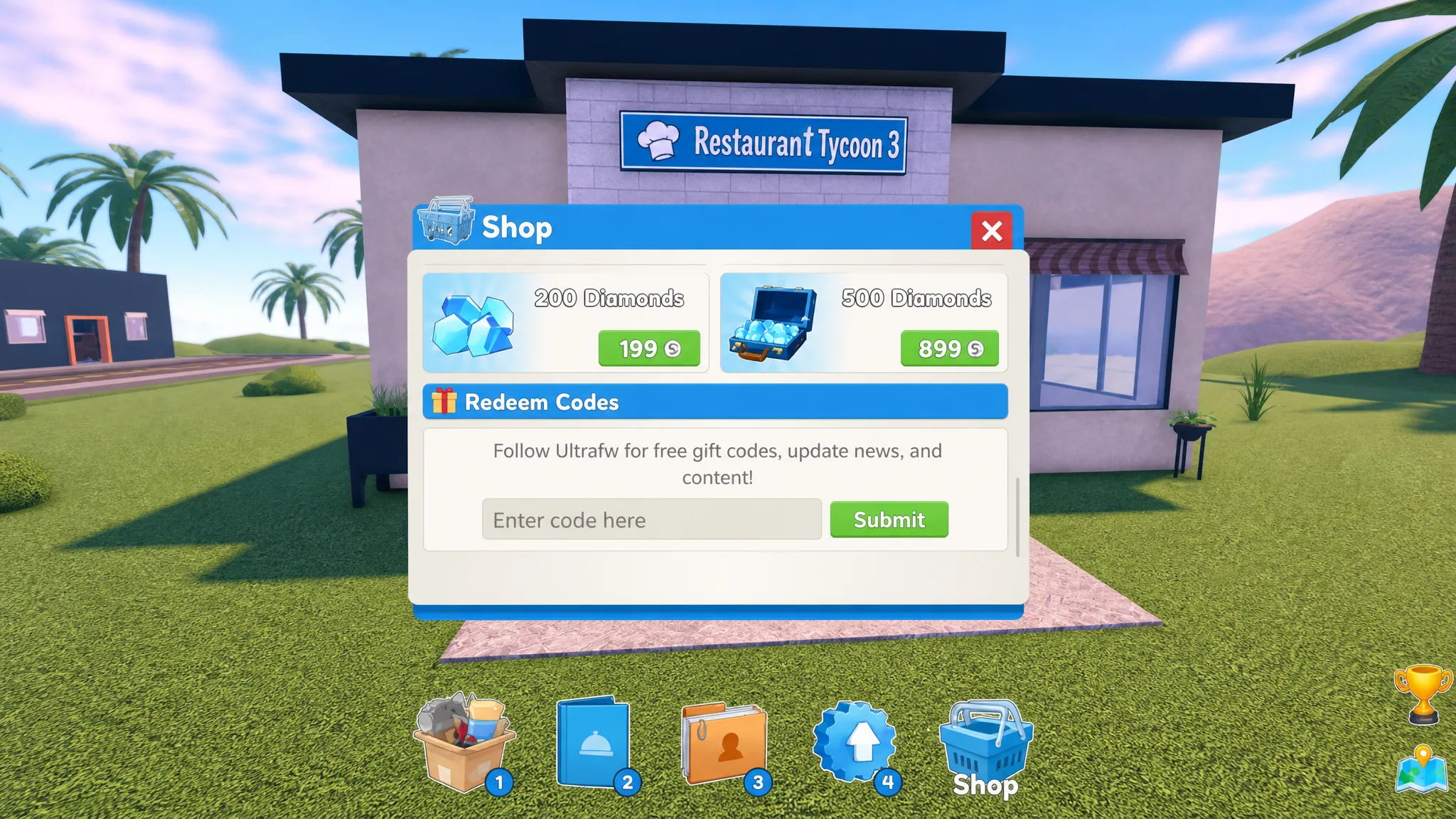 Restaurant Tycoon 3 Codes (July 2026)